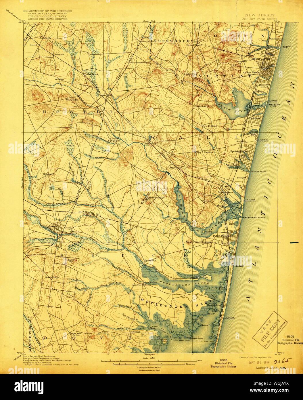 Asbury park map hi-res stock photography and images - Alamy