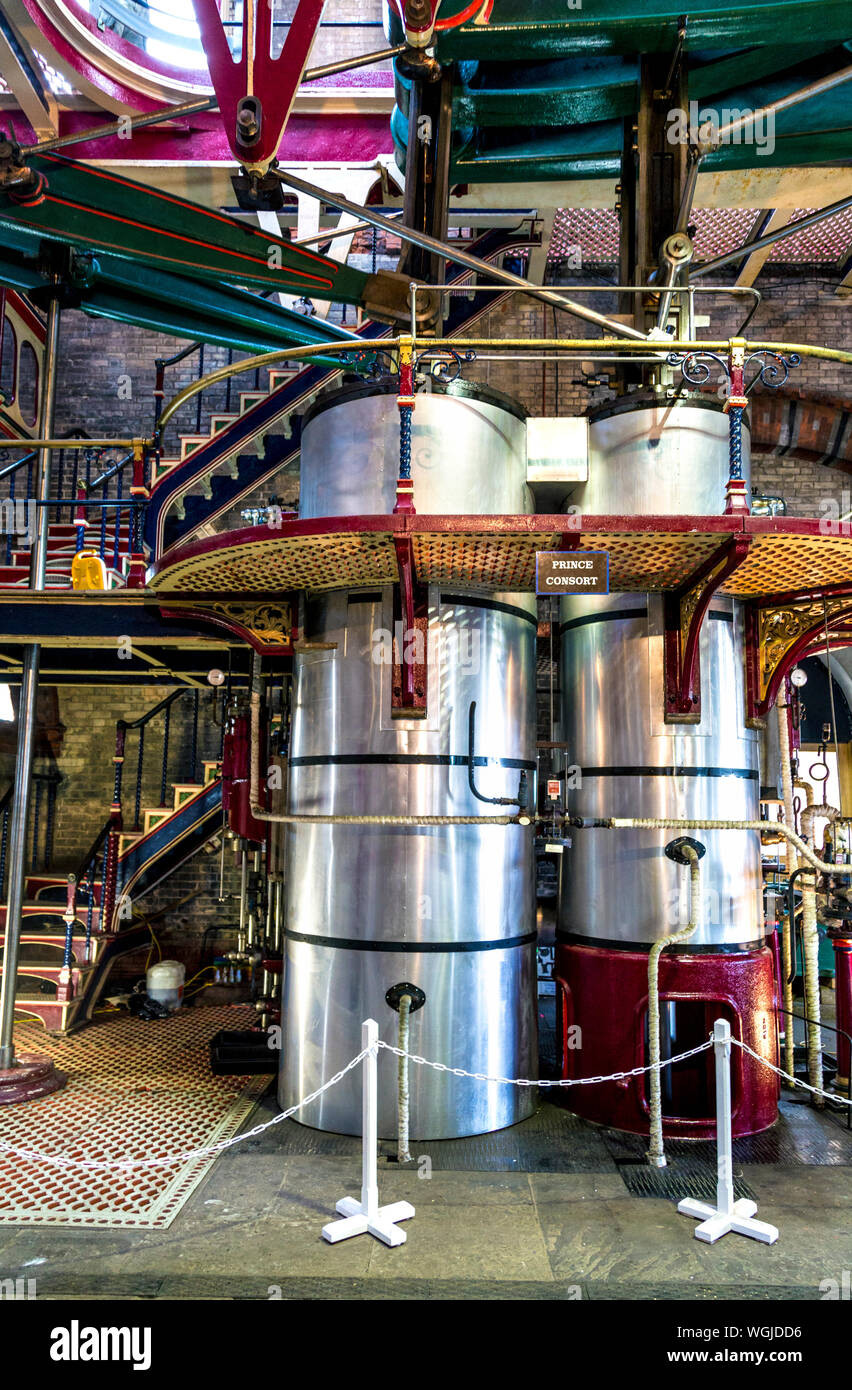Restored Prince Consort Victorian steam pumping engine at Crossness ...