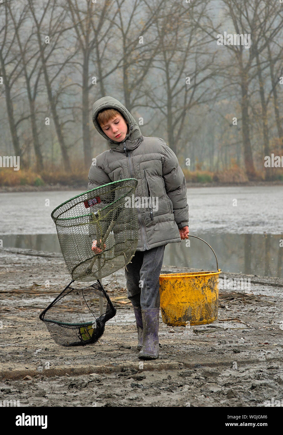 Boy Walking With Bucket High Resolution Stock Photography and Images ...