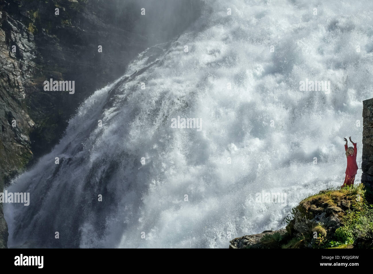 Waterfall near flam norway hi-res stock photography and images - Alamy