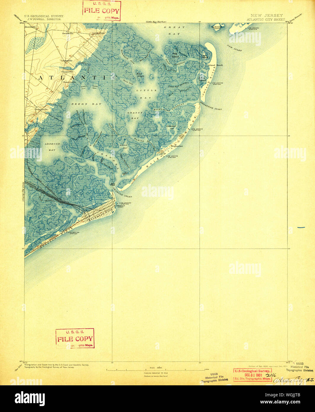 Atlantic city nj map hi-res stock photography and images - Alamy