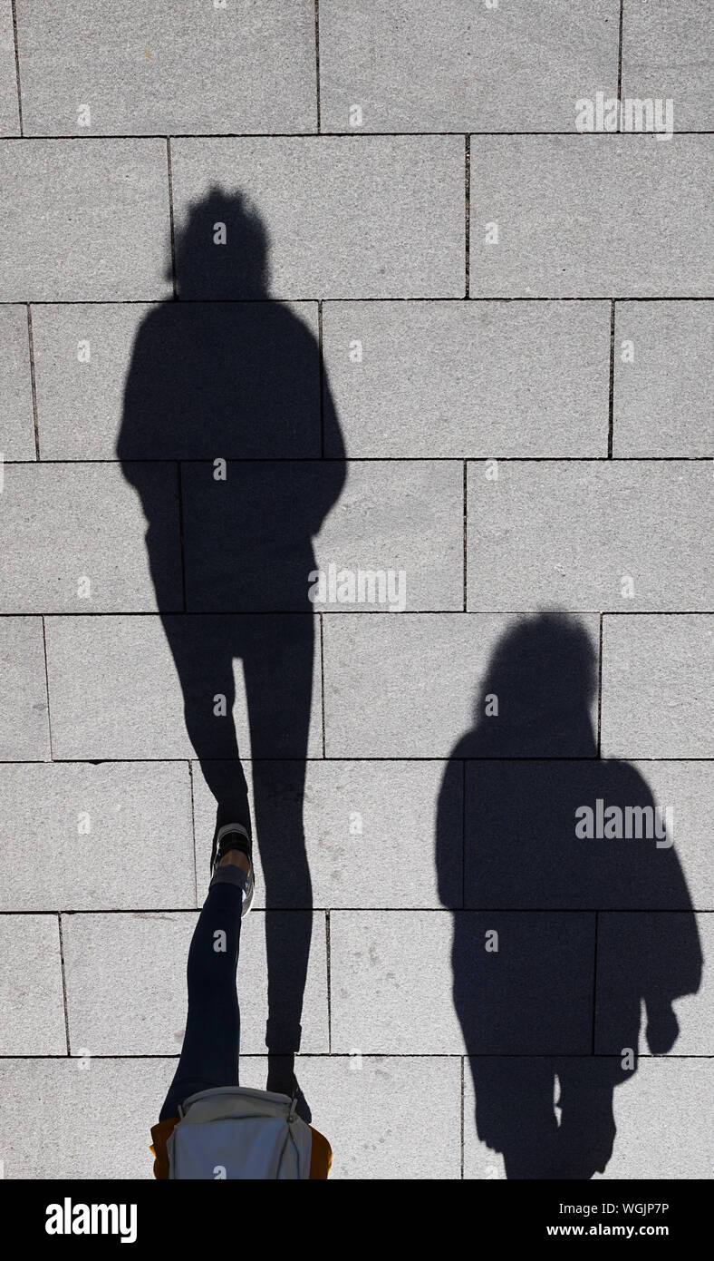 Side view shadow walking hi-res stock photography and images - Alamy