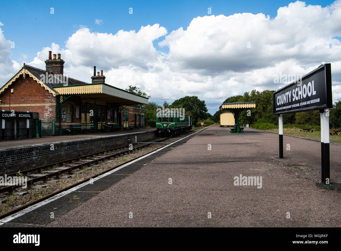 County School Railway station Stock Photo - Alamy