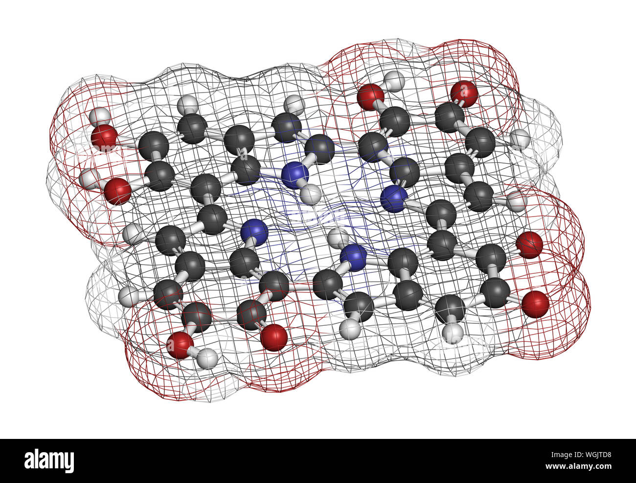 Melanin (eumelanin), proposed oligomeric structure model. Primary ...