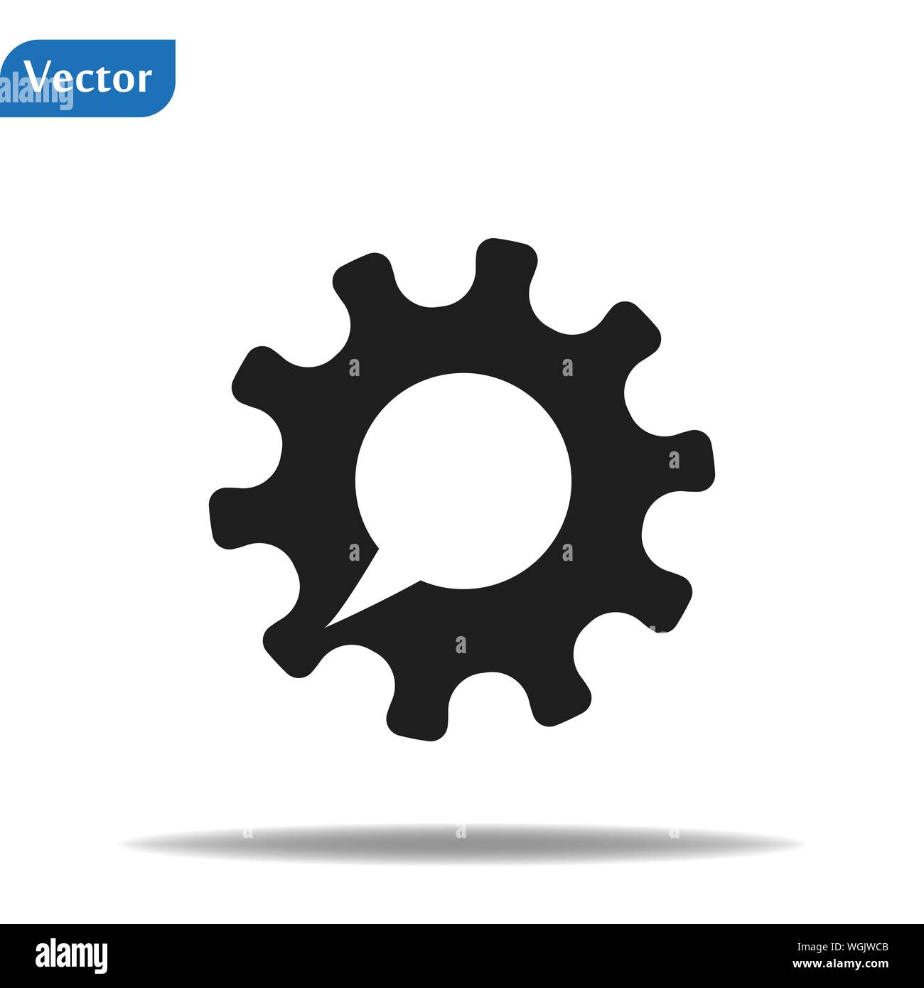 gear chat consult support logo icon. Stock vector illustration isolated ...