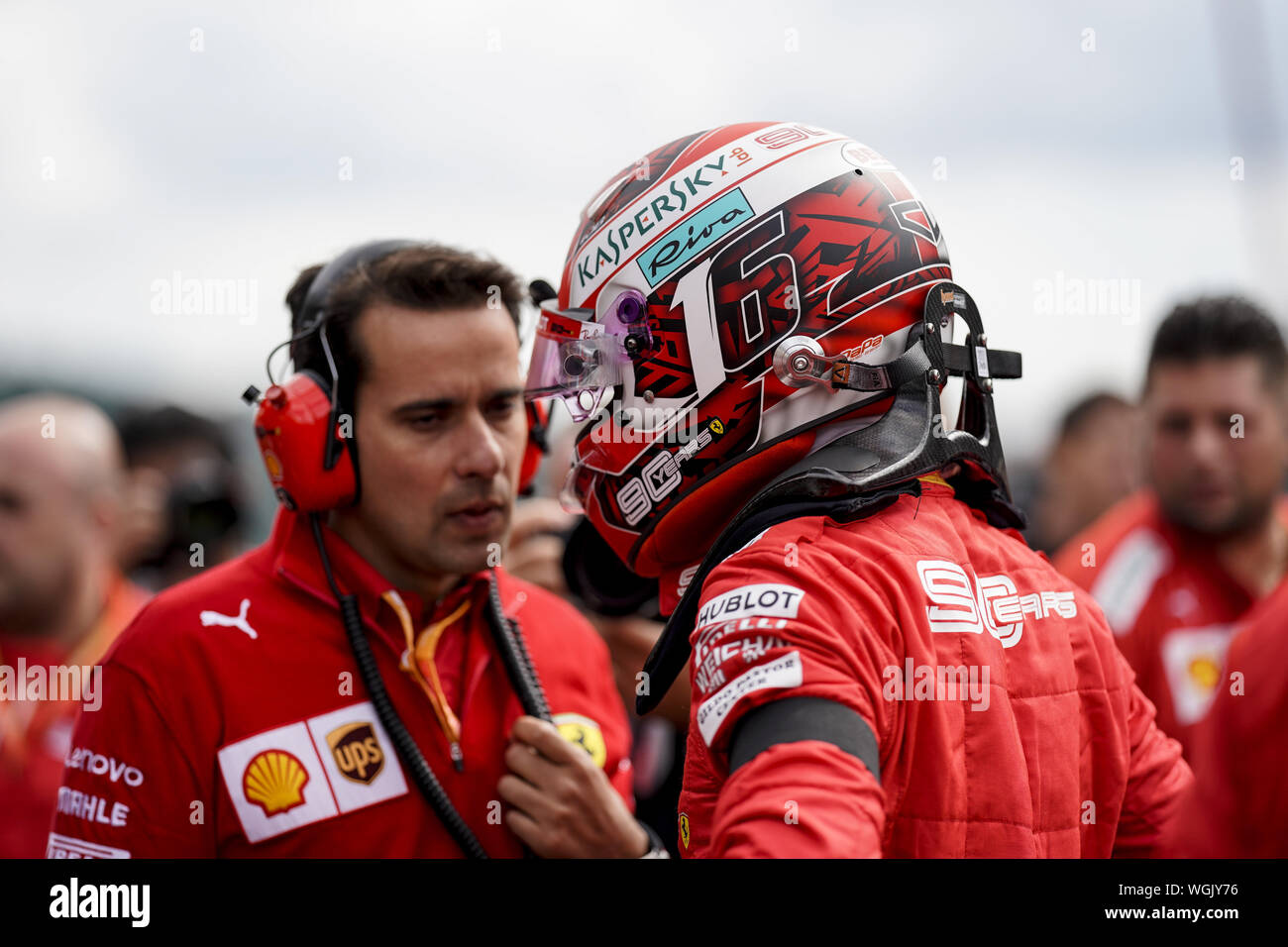 Charles leclerc on starting grid hi-res stock photography and images ...