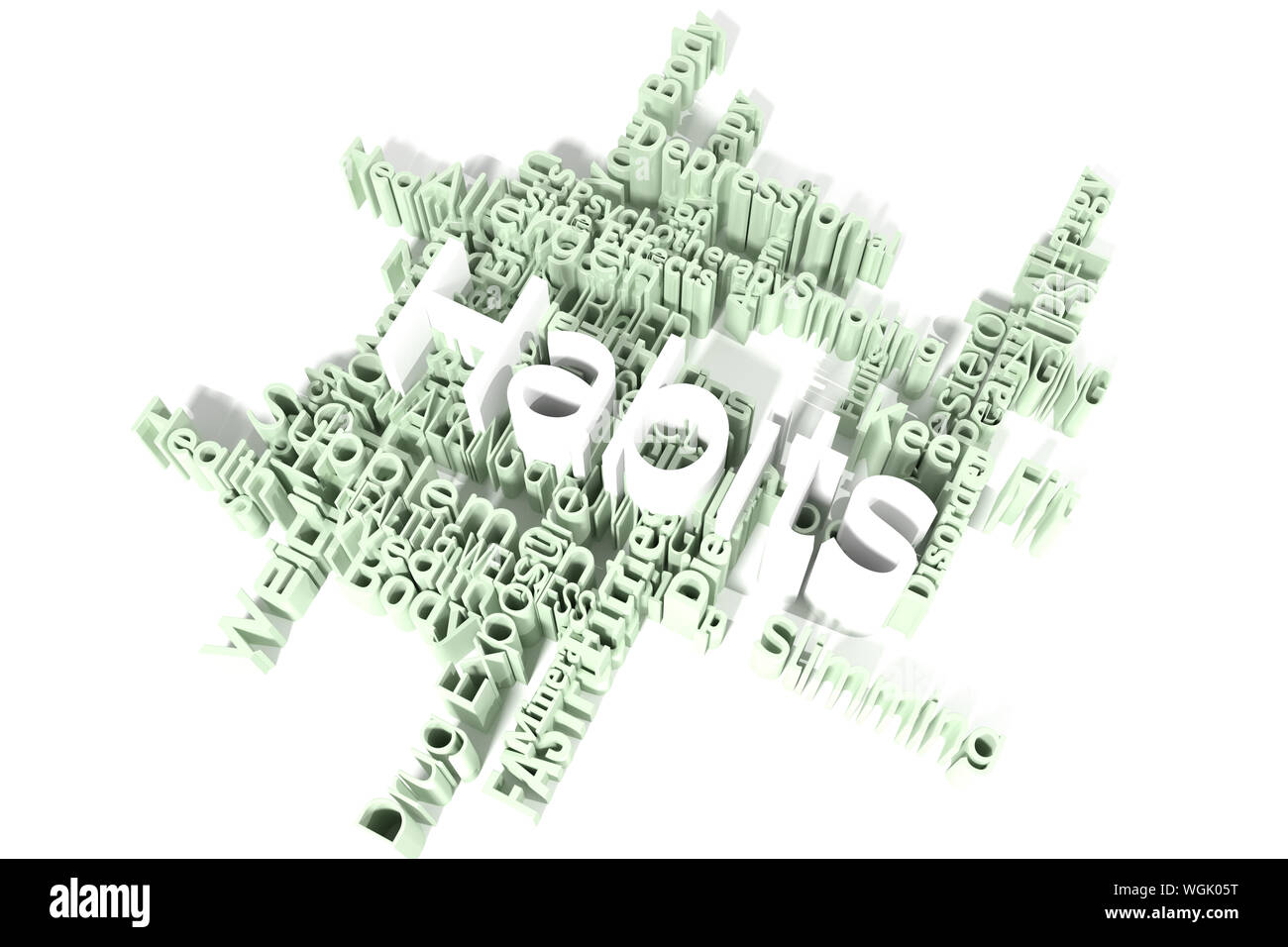 Habits, health, lifestyle keyword words cloud. As graphic resource ...