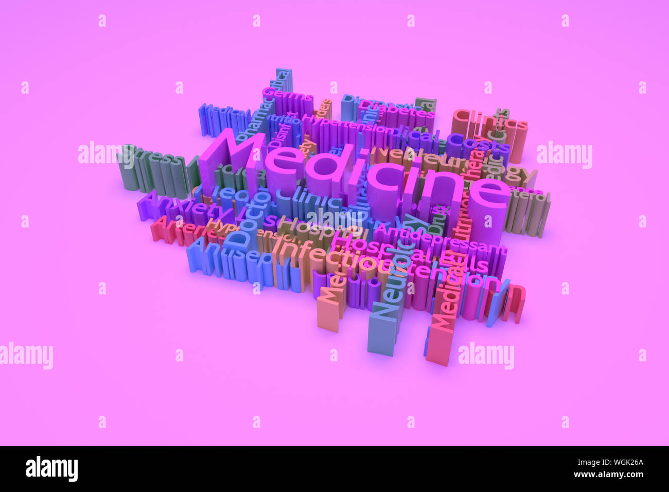 Medicine, medical, lifestyle keyword words cloud. As graphic resource ...