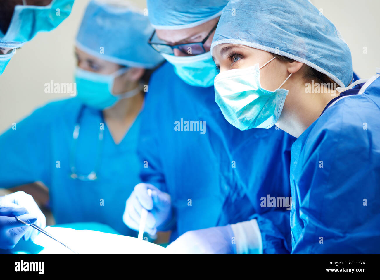 Women operating hi-res stock photography and images - Alamy