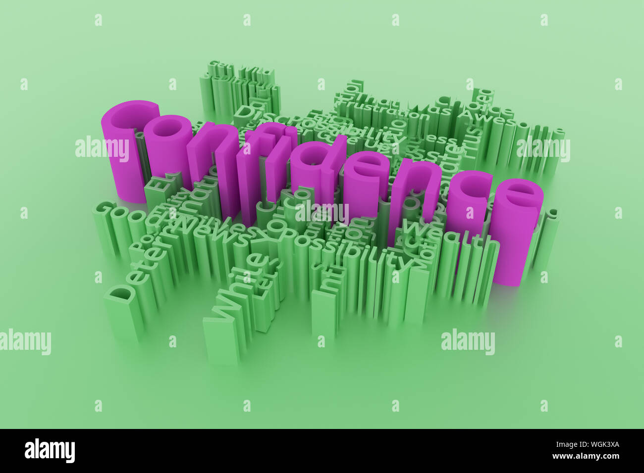 Confidence, motivation, keyword words cloud. As graphic resource ...