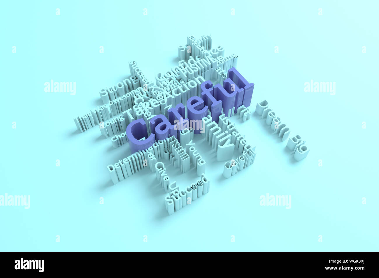 Careful, motivation, keyword words cloud. As graphic resource, texture ...