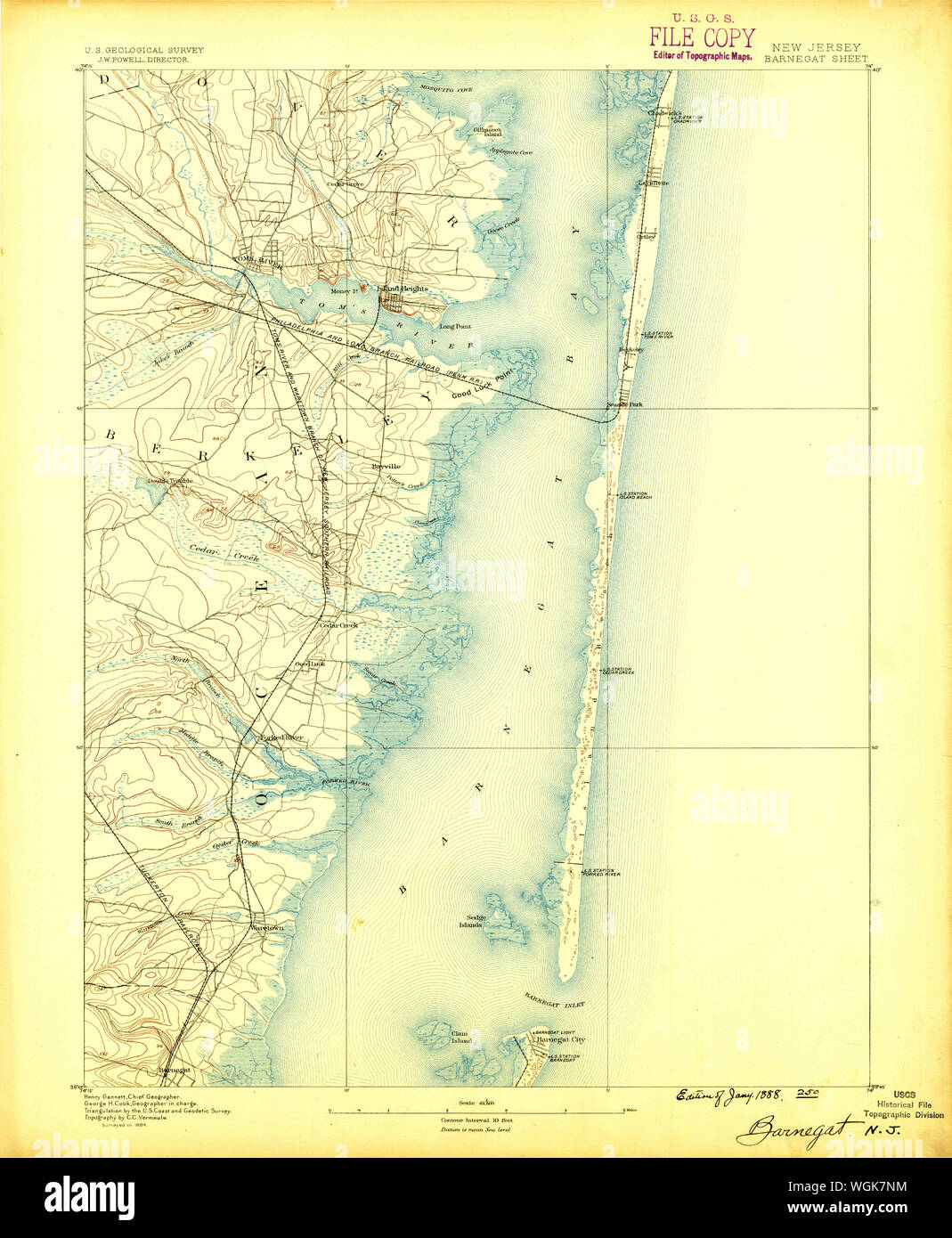 New jersey map 1888 hi-res stock photography and images - Alamy
