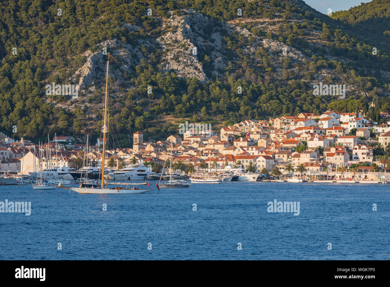 Hvar old town in Croatia waterfront Stock Photo - Alamy