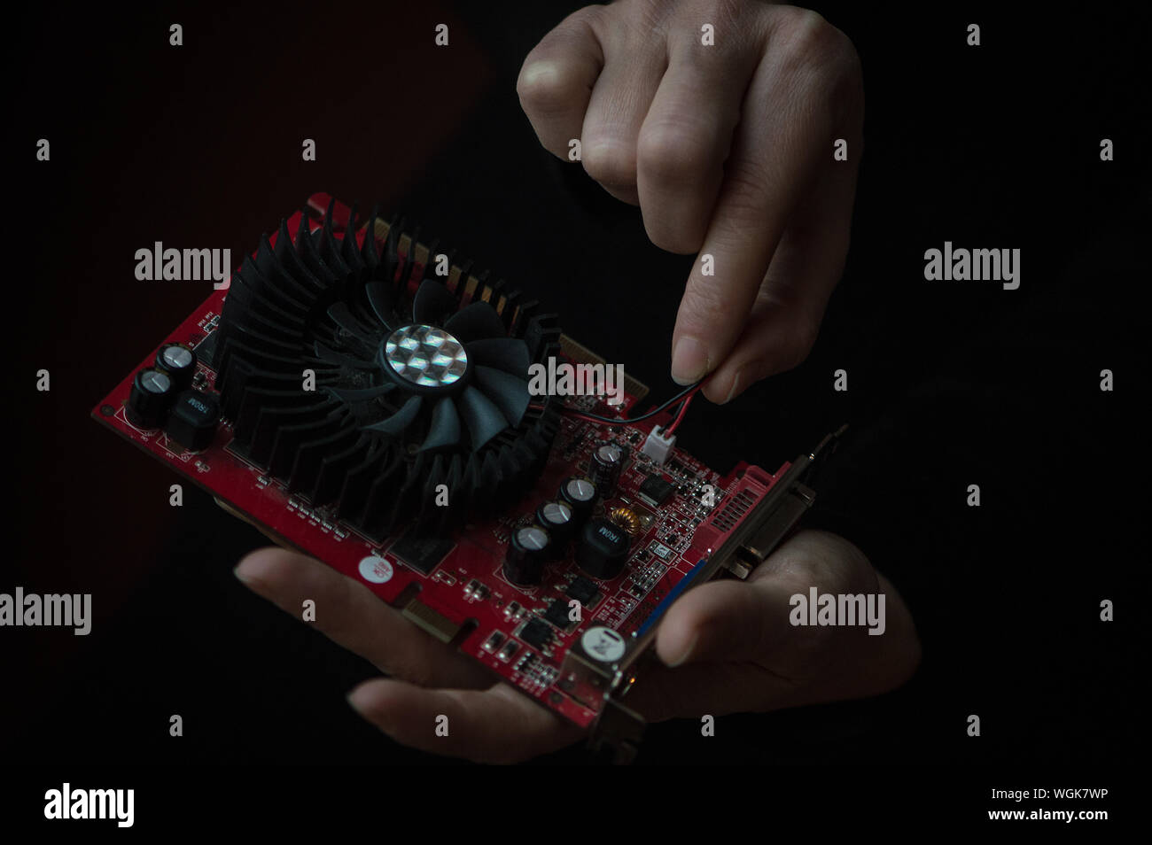 Hand holding circuit board hi-res stock photography and images - Alamy