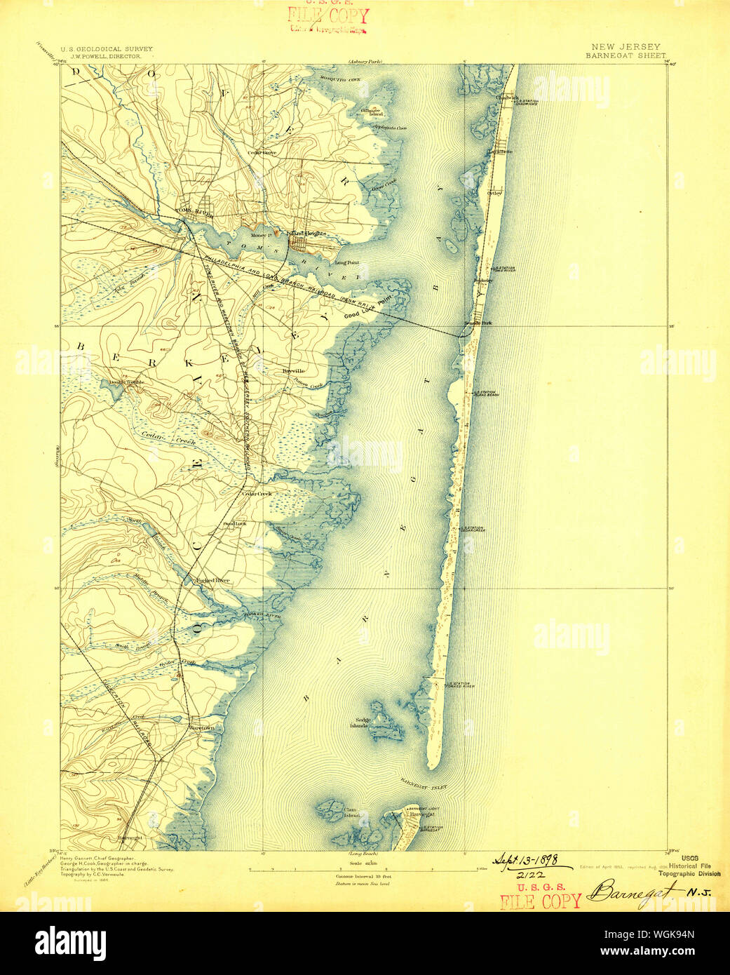 Barnegat map hi-res stock photography and images - Alamy