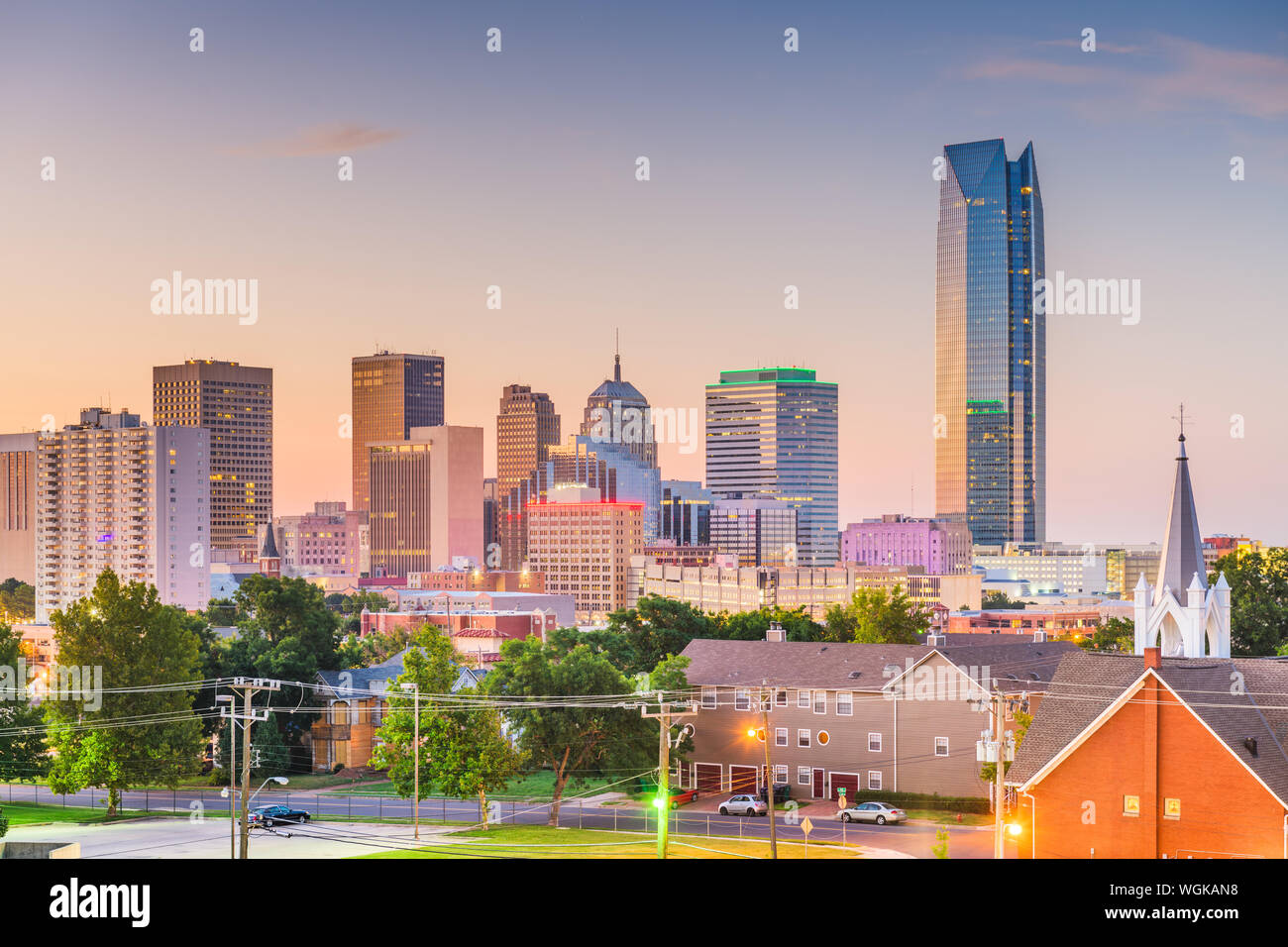 Downtown oklahoma city night hi-res stock photography and images - Alamy