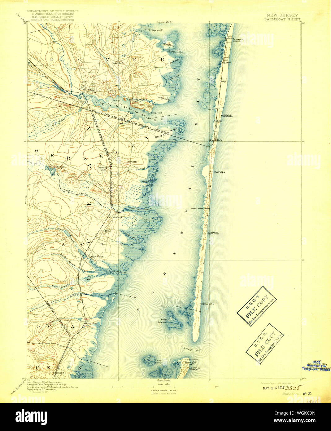 Barnegat map hi-res stock photography and images - Alamy