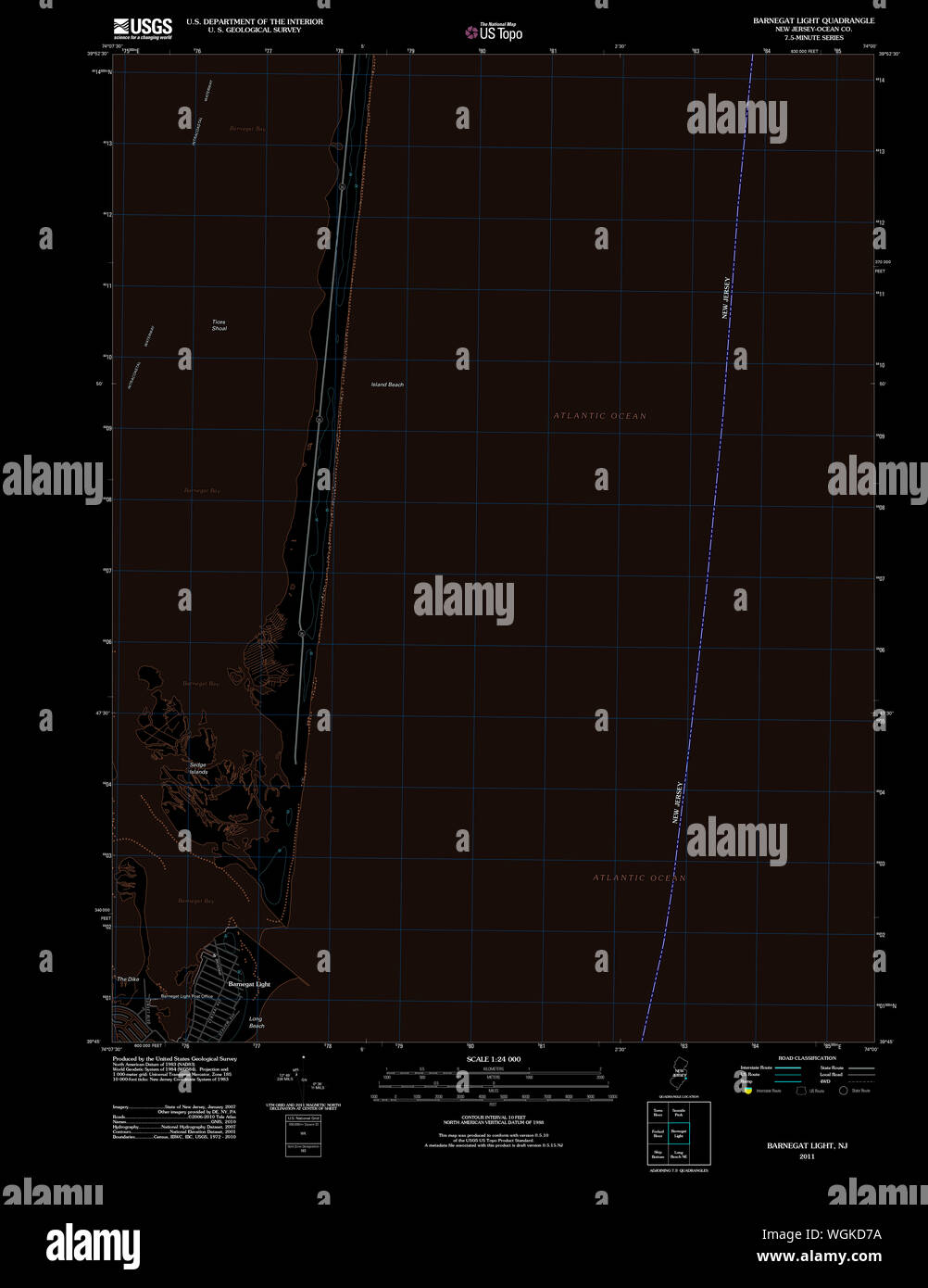 Map of barnegat light hi-res stock photography and images - Alamy