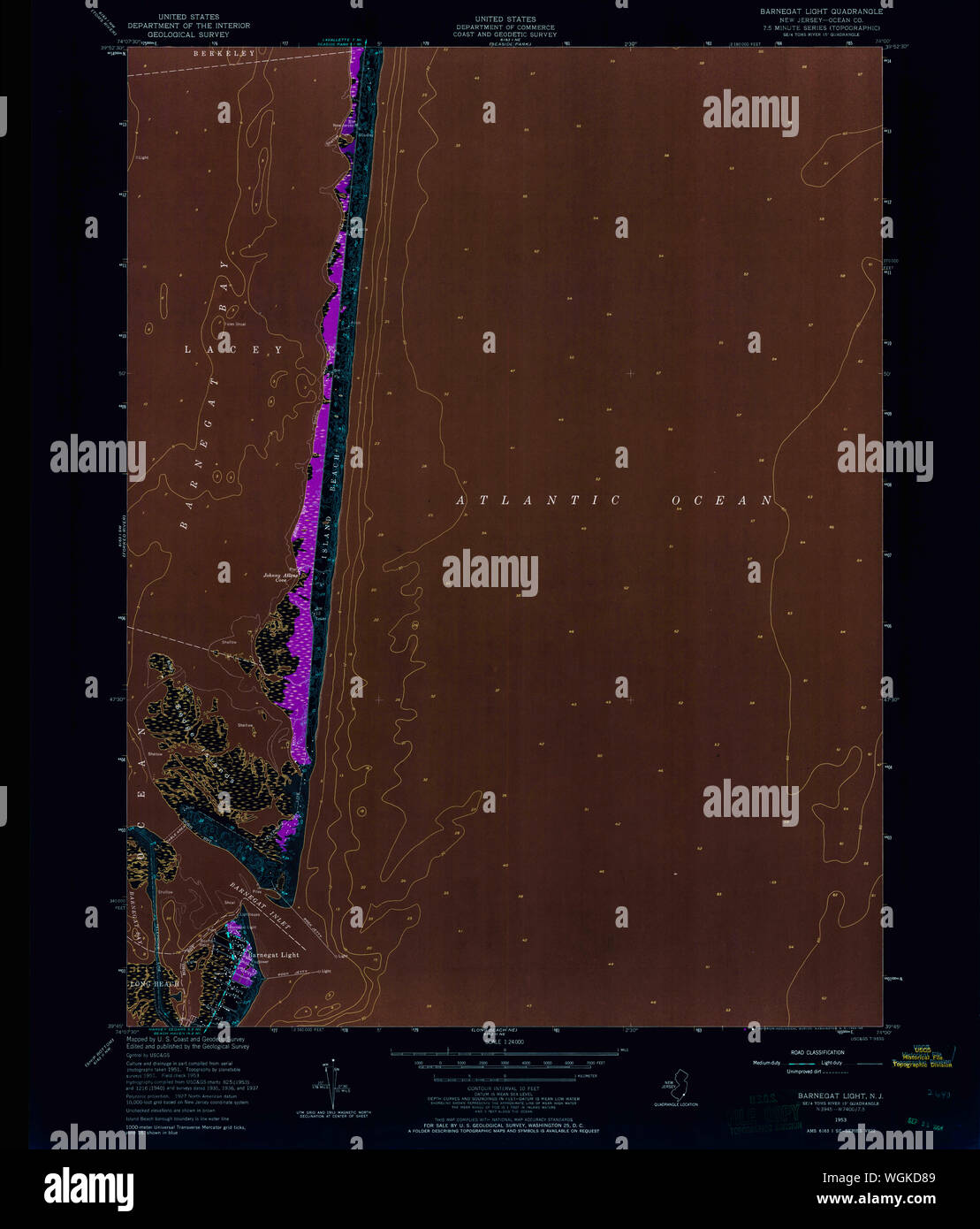 Map of barnegat light hi-res stock photography and images - Alamy