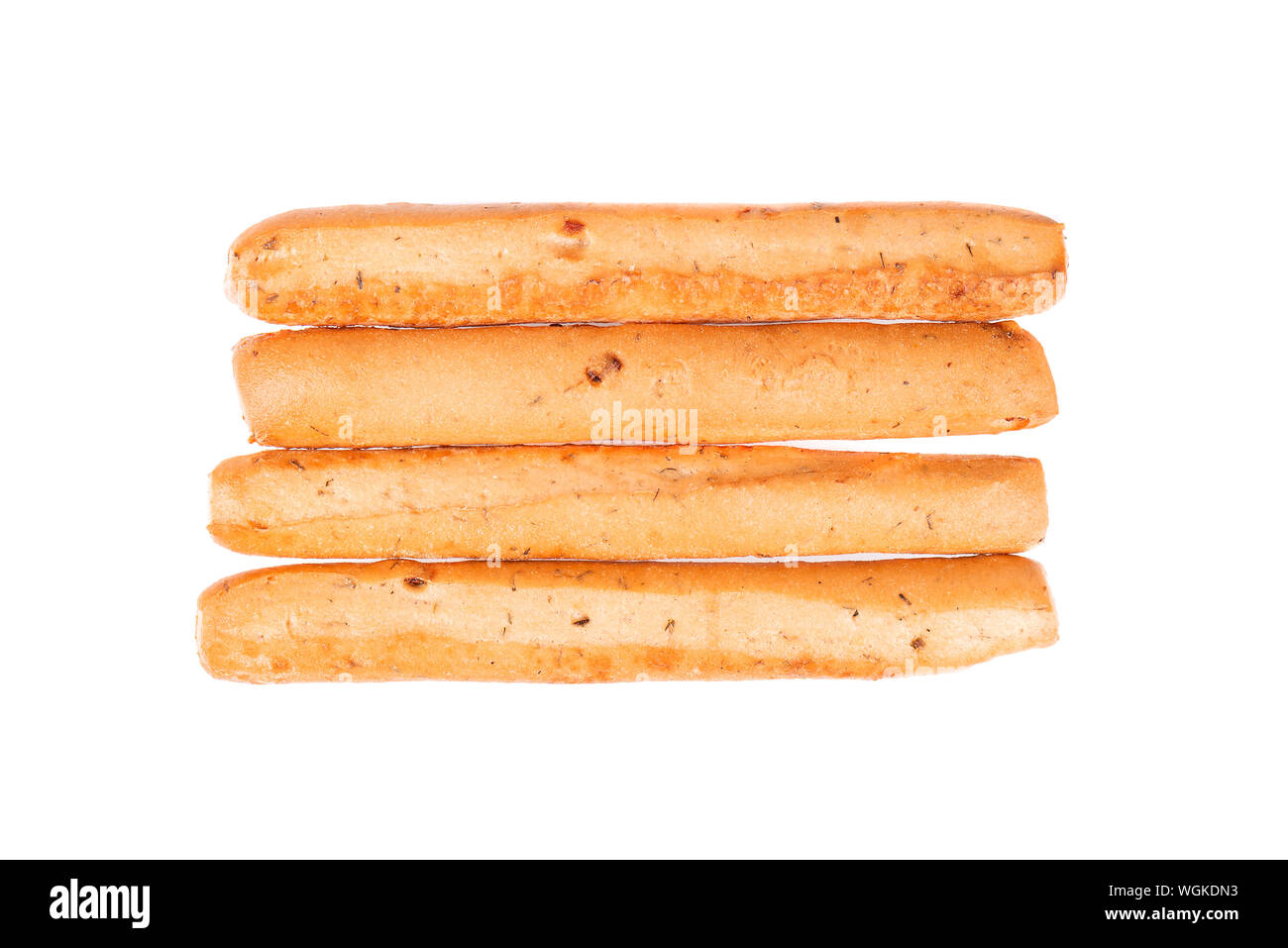 Bread Sticks Isolated On White Background Grissini Italian