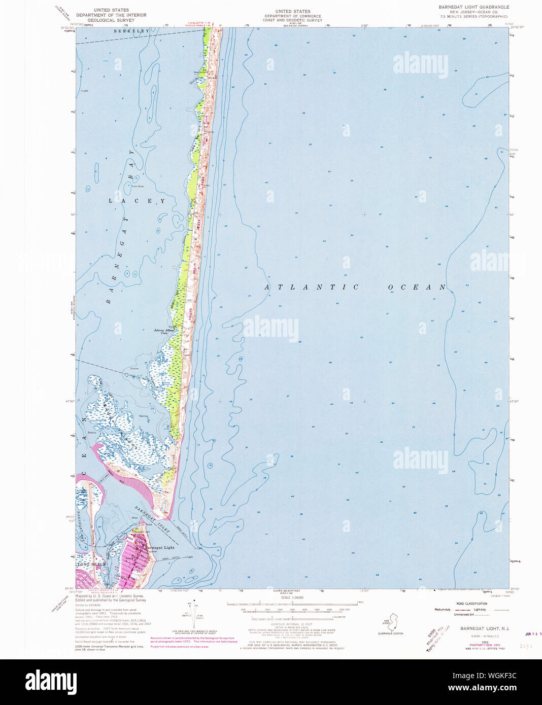 Map of barnegat light hi-res stock photography and images - Alamy