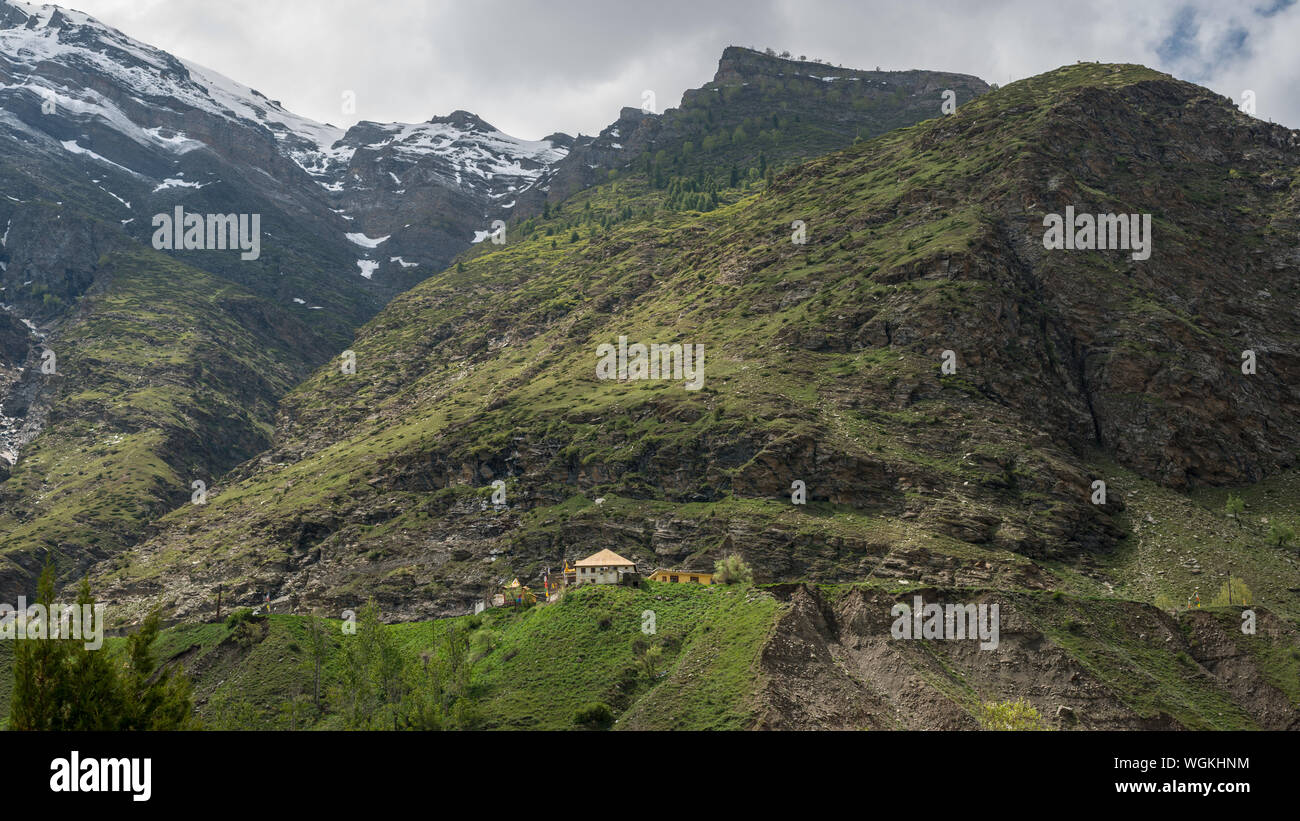 landscape with and mountain ranges. natural mountain in himalayas Stock ...
