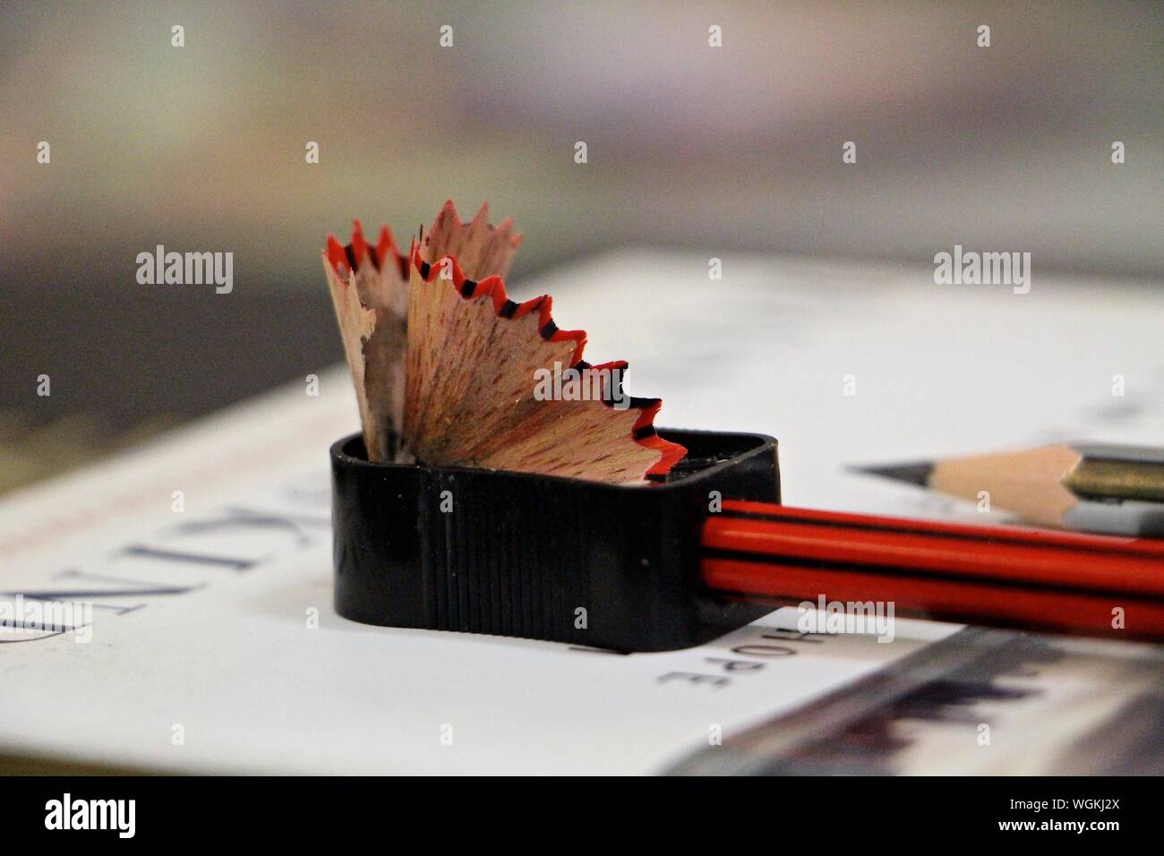 Pencil in sharpener close up hi-res stock photography and images - Alamy