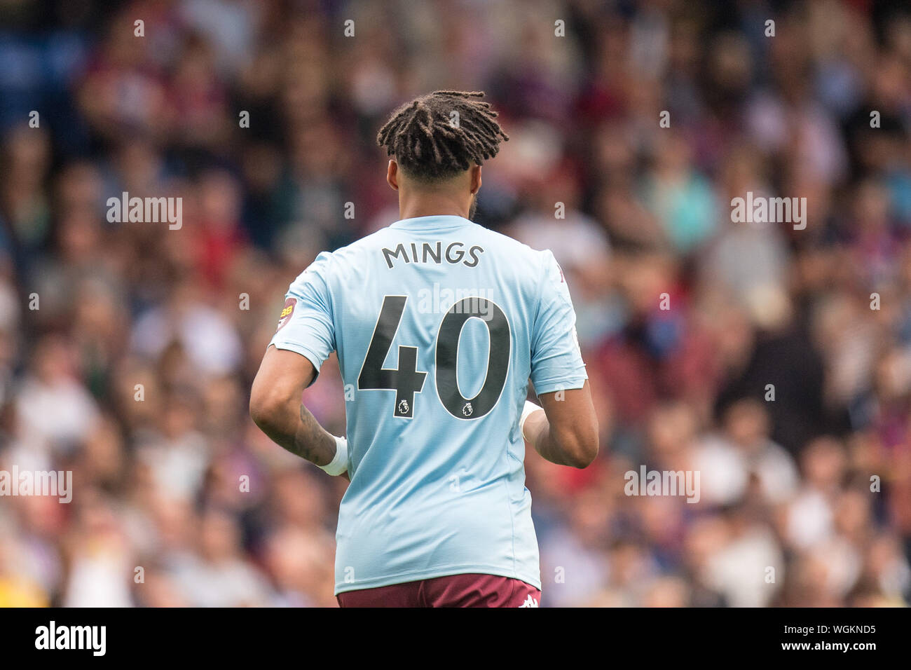 LONDON, ENGLAND - AUGUST 31: Tyrone Mings of Aston Villa looks on ...