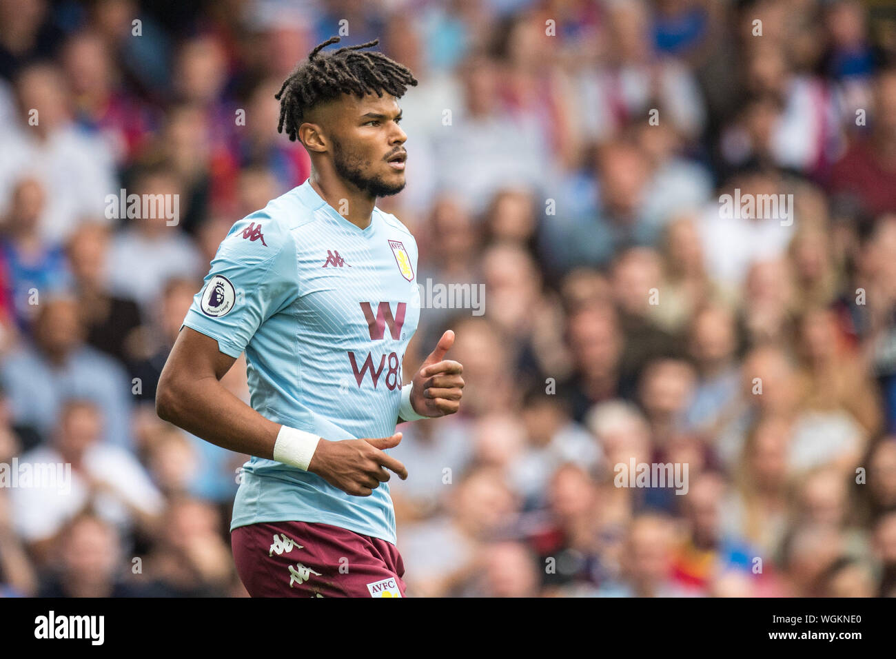 LONDON, ENGLAND - AUGUST 31: Tyrone Mings of Aston Villa looks on ...