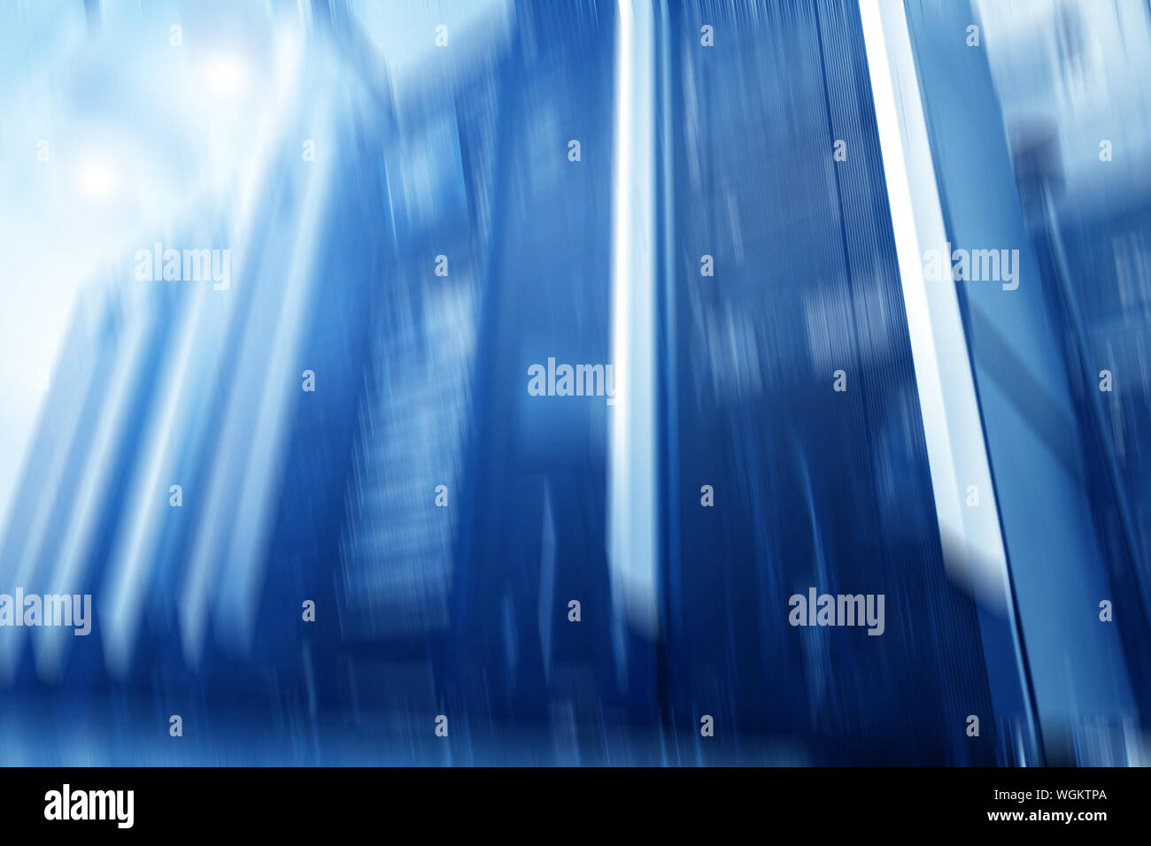 Abstract Modern Blue Datacenter. Blurred server room Stock Photo - Alamy