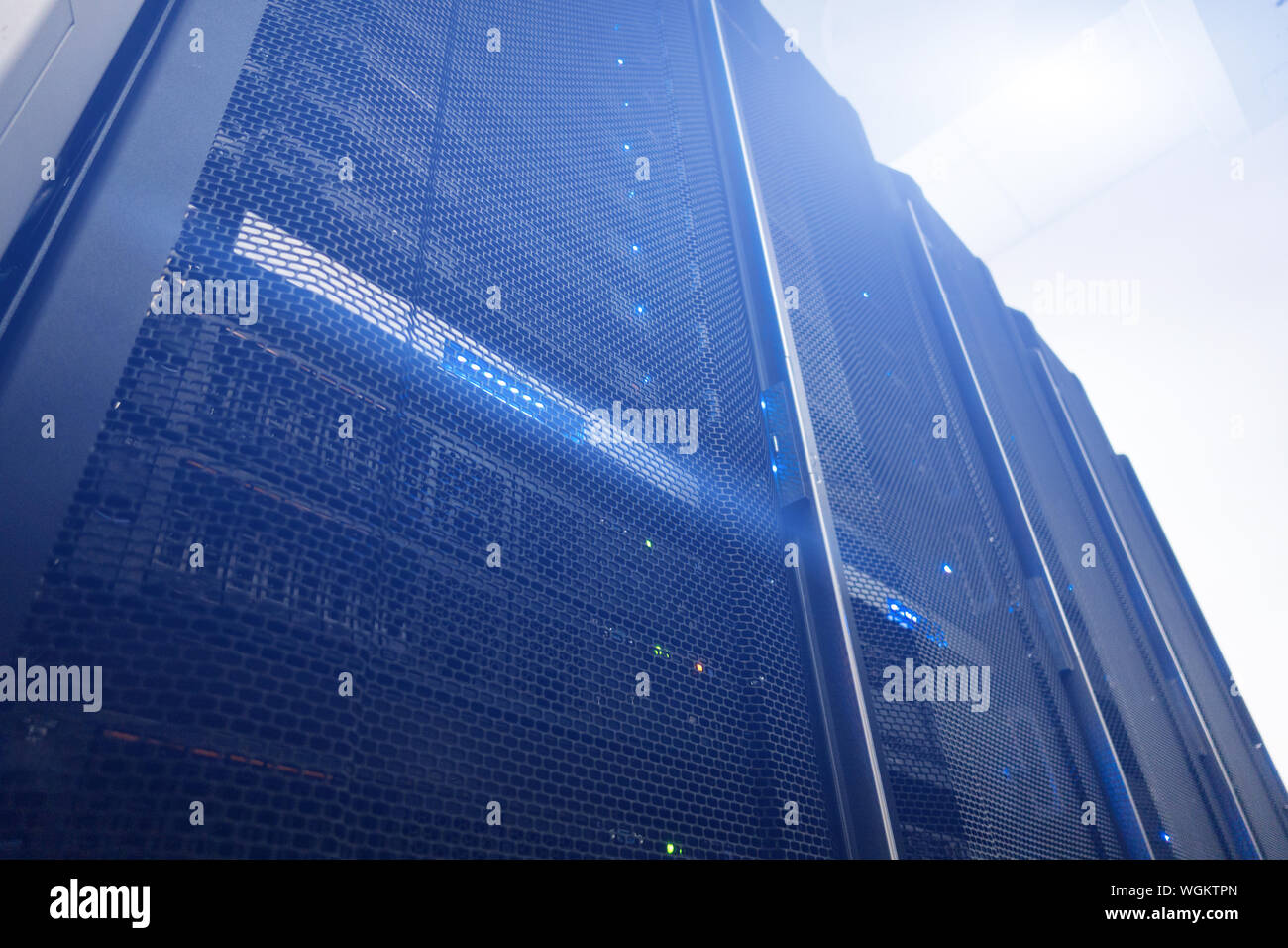 Server Racks In Empty Secure Computer Data Centre Stock Photo - Alamy