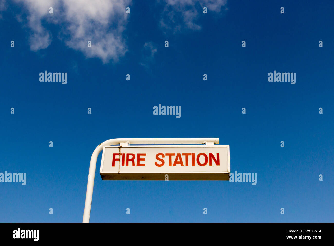 Fire station road sign hi-res stock photography and images - Alamy