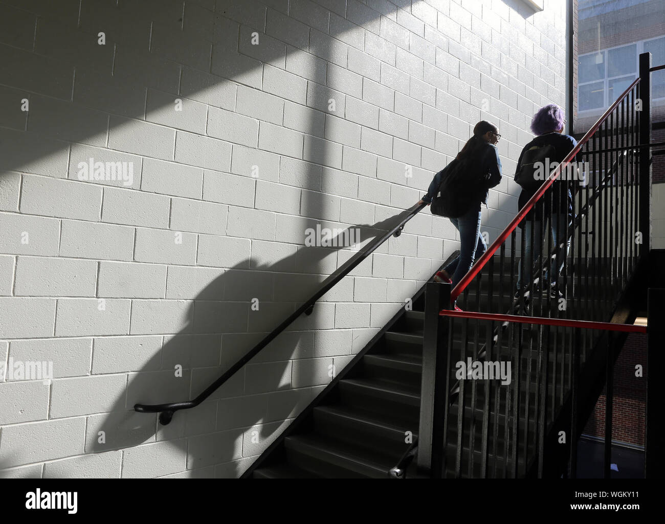 School students on stairs hi-res stock photography and images - Alamy