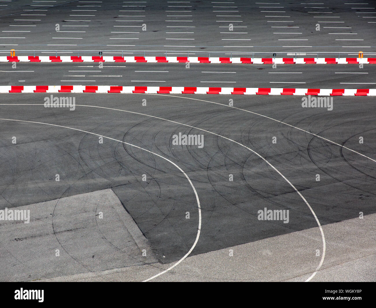 Zebra crossing on red white hi-res stock photography and images - Alamy