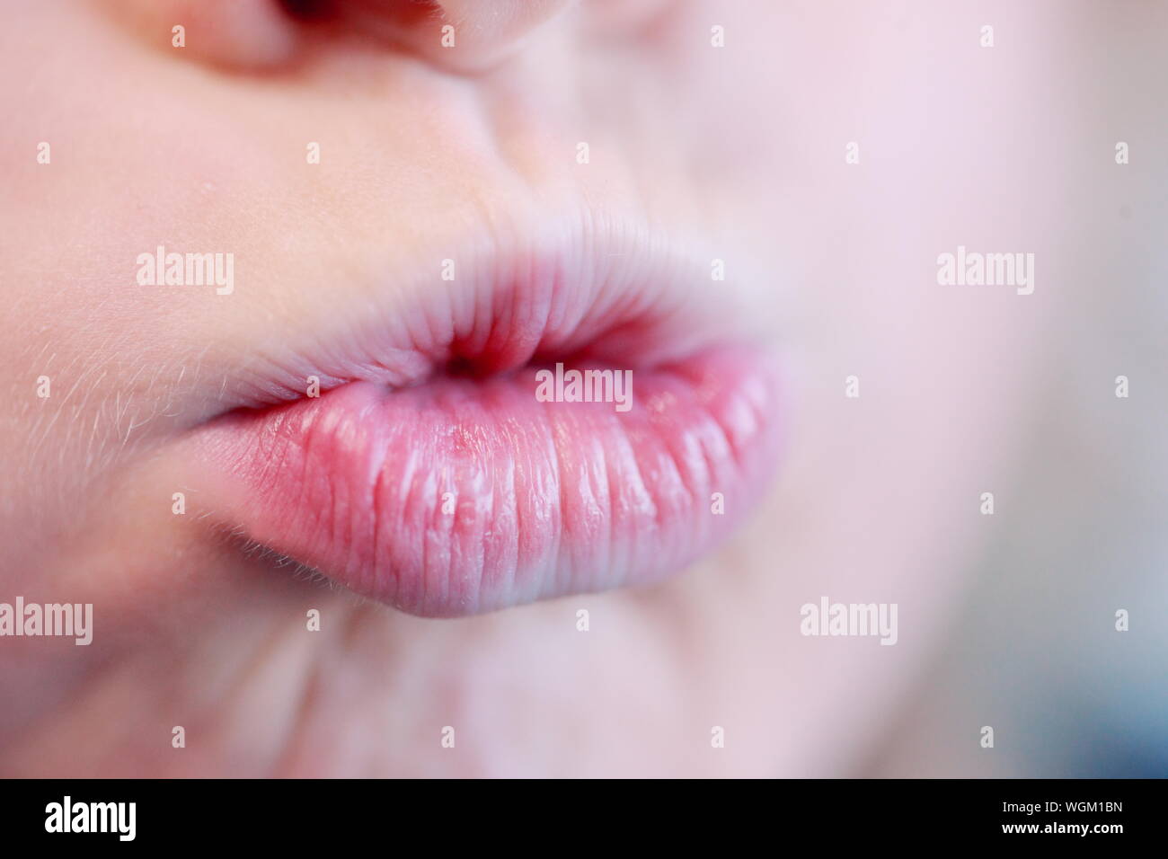 Child Puckering Lips High Resolution Stock Photography and Images - Alamy