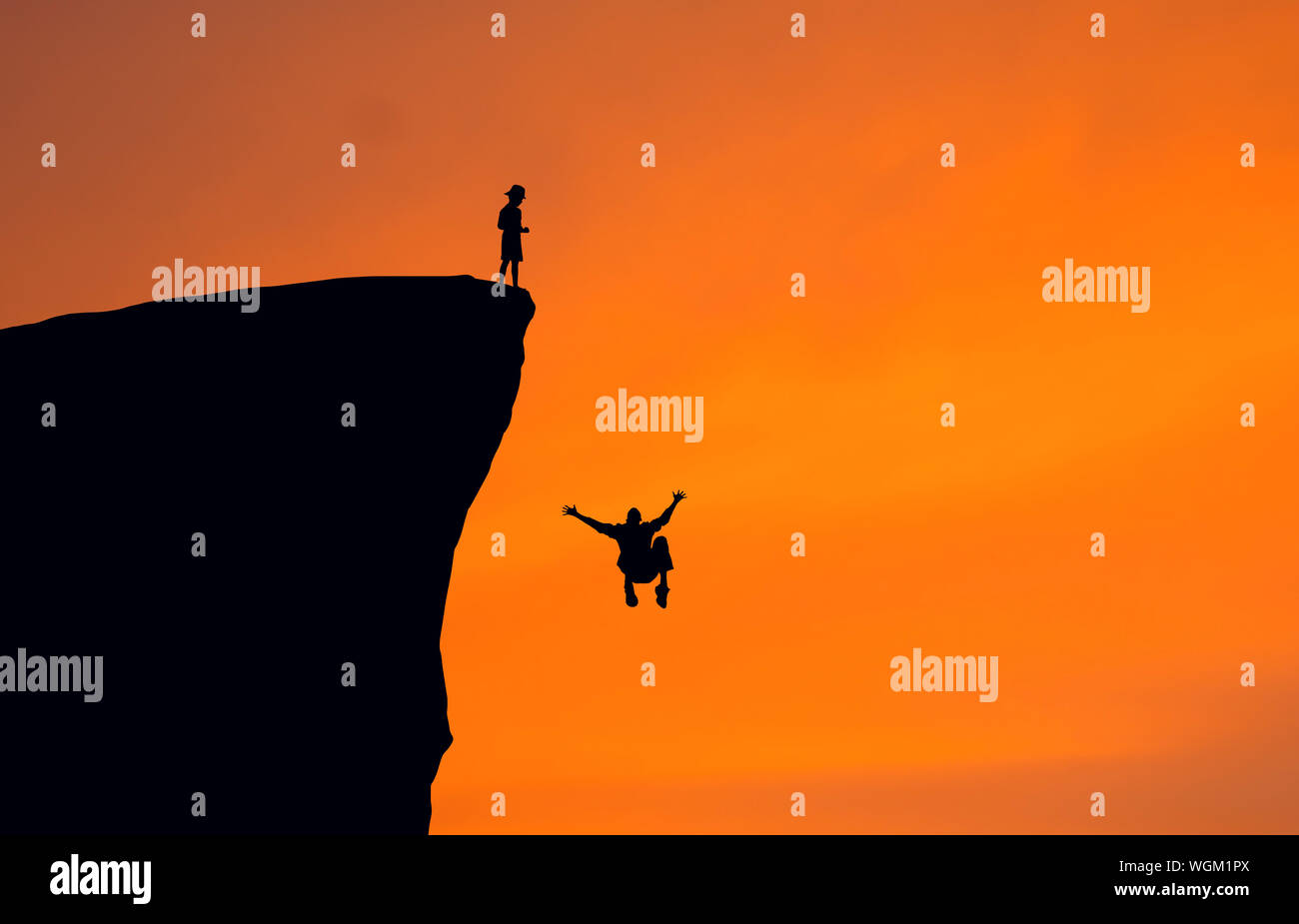 Falling cliff boy High Resolution Stock Photography and Images - Alamy