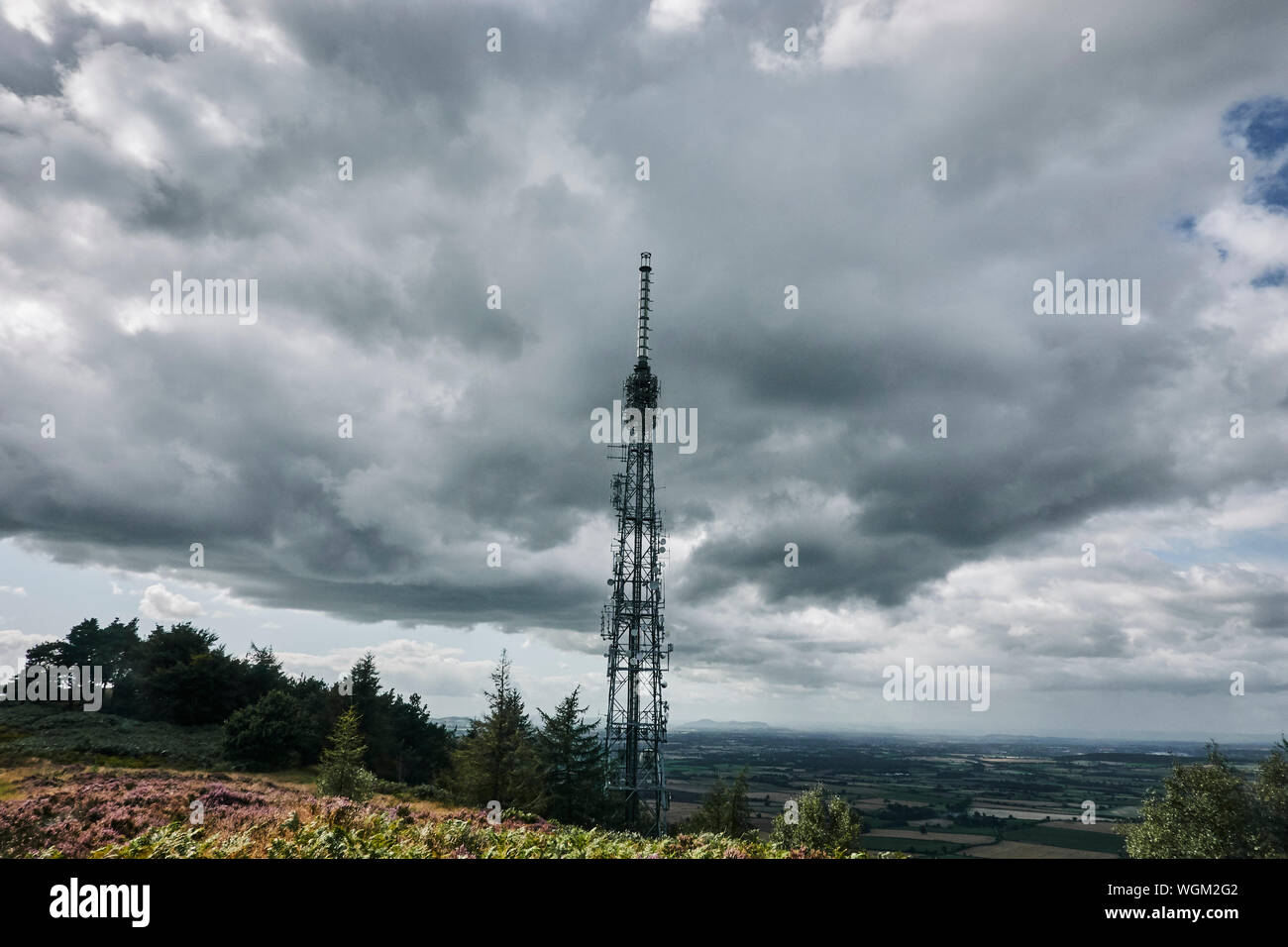 Communications tower on top of a hill Stock Photo - Alamy