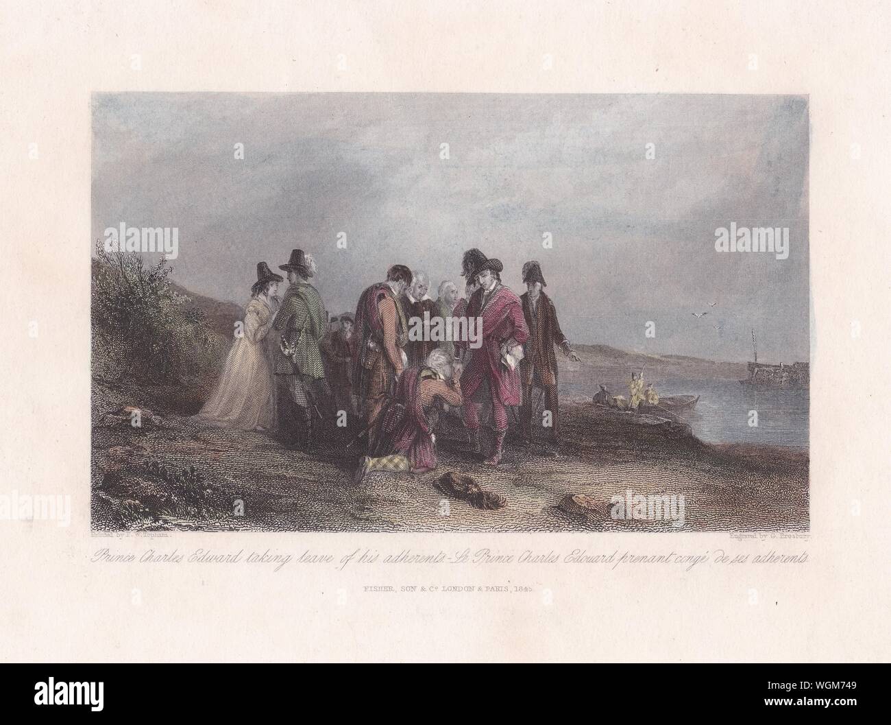 Book plate / print of 'Prince Charles Edward Taking Leave of his ...