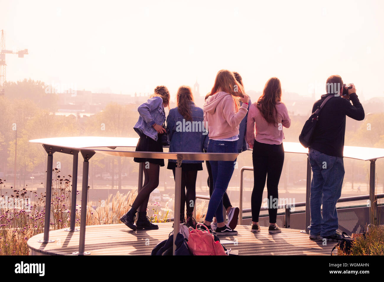 People Standing At Observation Point Stock Photo - Alamy