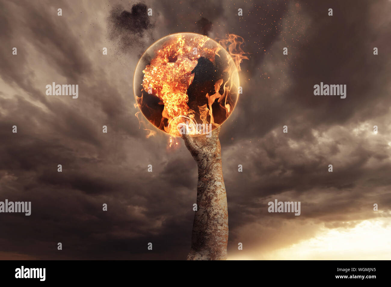 Burning earth hi-res stock photography and images - Alamy