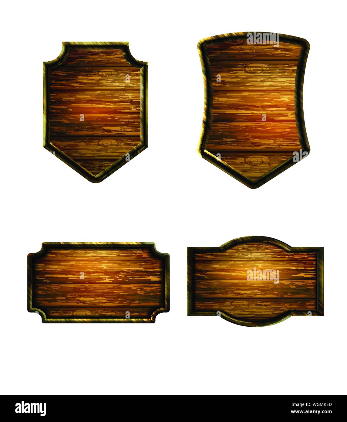 Vector realistic illustration of wooden signboard Stock Vector Image ...