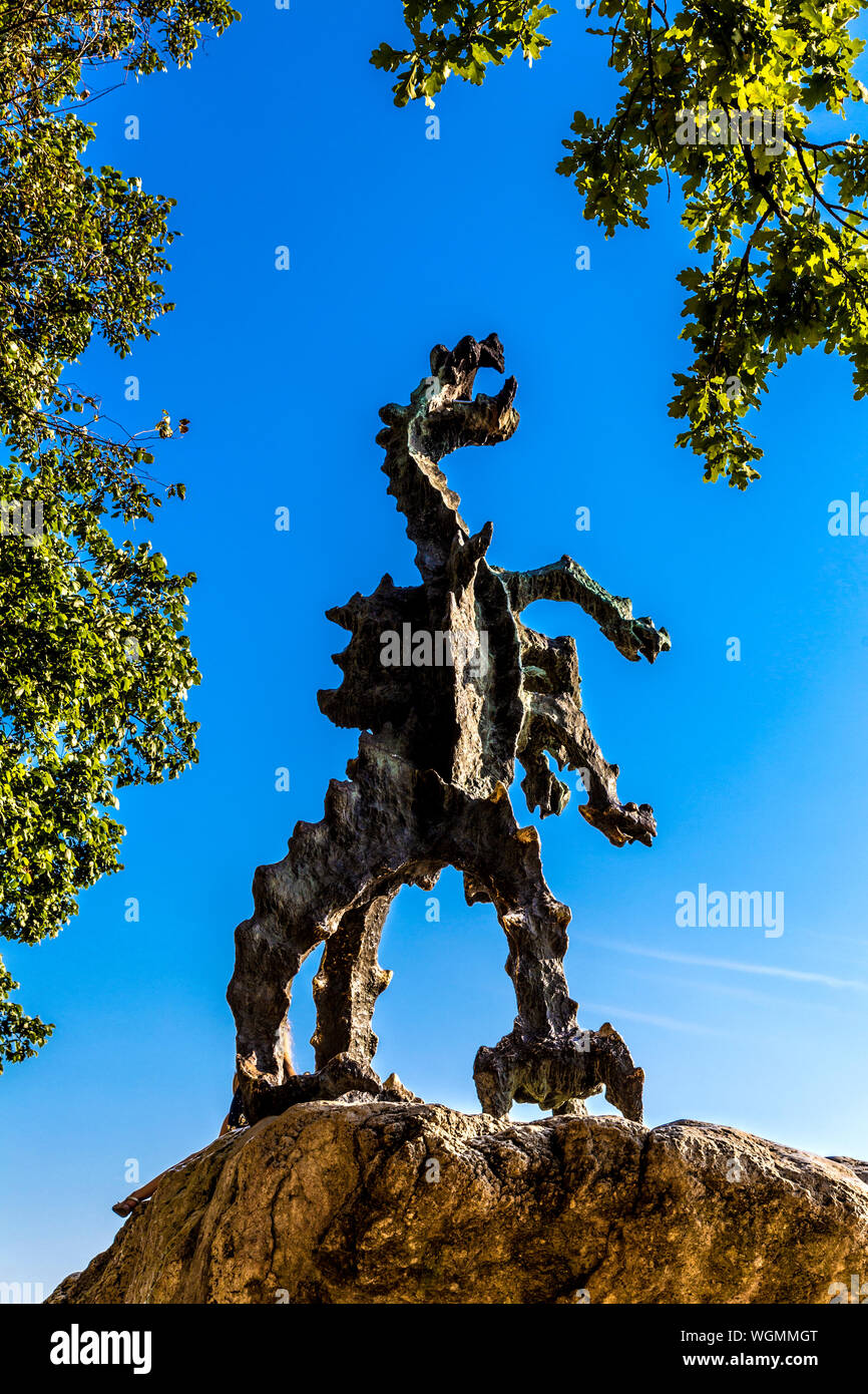 Wawel Dragon sculpture by Polish artist Bronisław Chromy, Wawel Hill ...