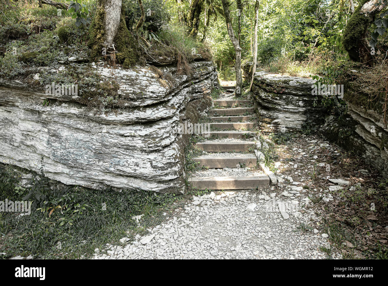 Pebble stones steps hi-res stock photography and images - Alamy