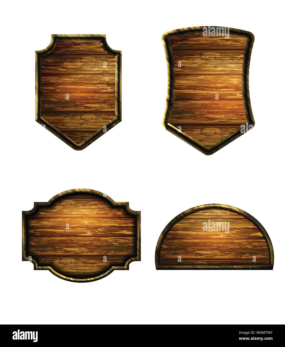 Vector realistic illustration of wooden signboard Stock Vector Image ...