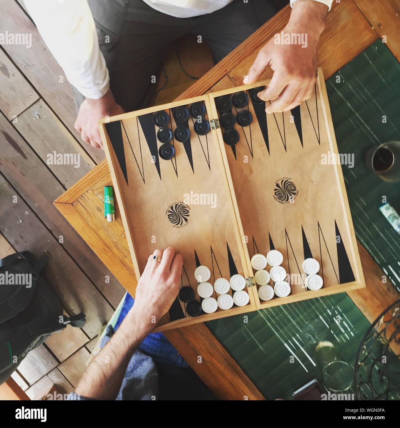 Backgammon table hi-res stock photography and images - Alamy