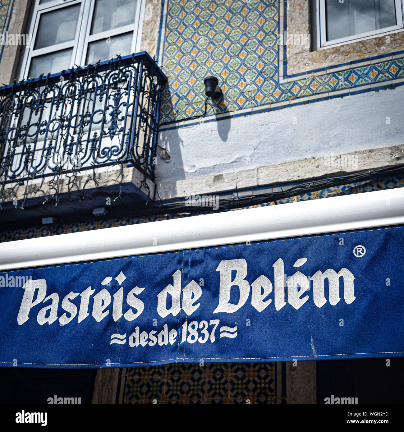 Lisbon, Portugal - July 28, 2019: Pasteis de Belem, a famous ...