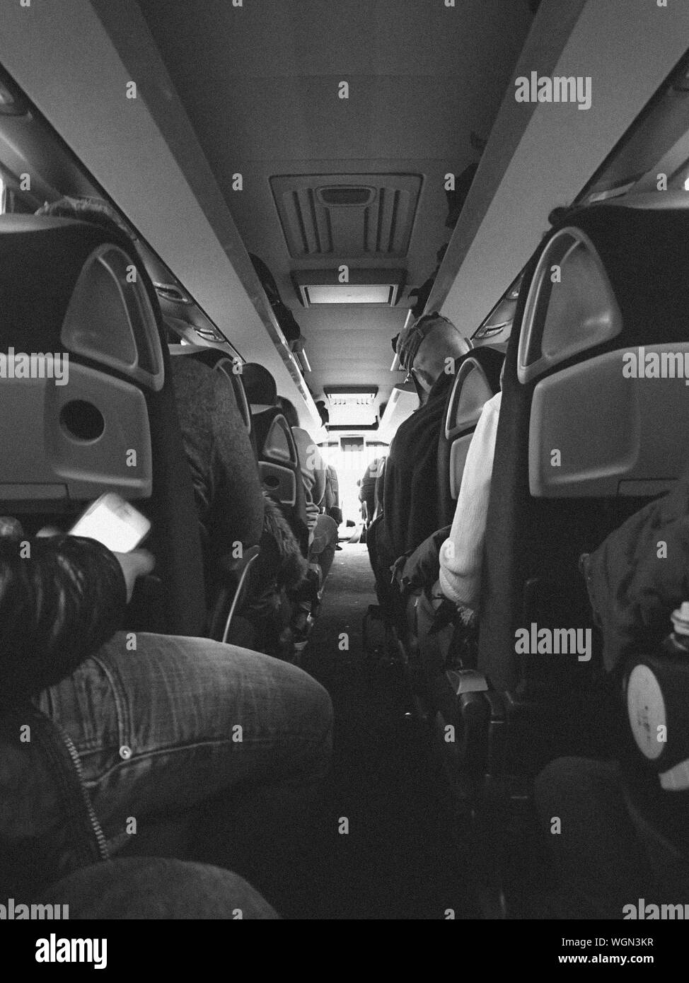 People Sitting In Bus Stock Photo - Alamy