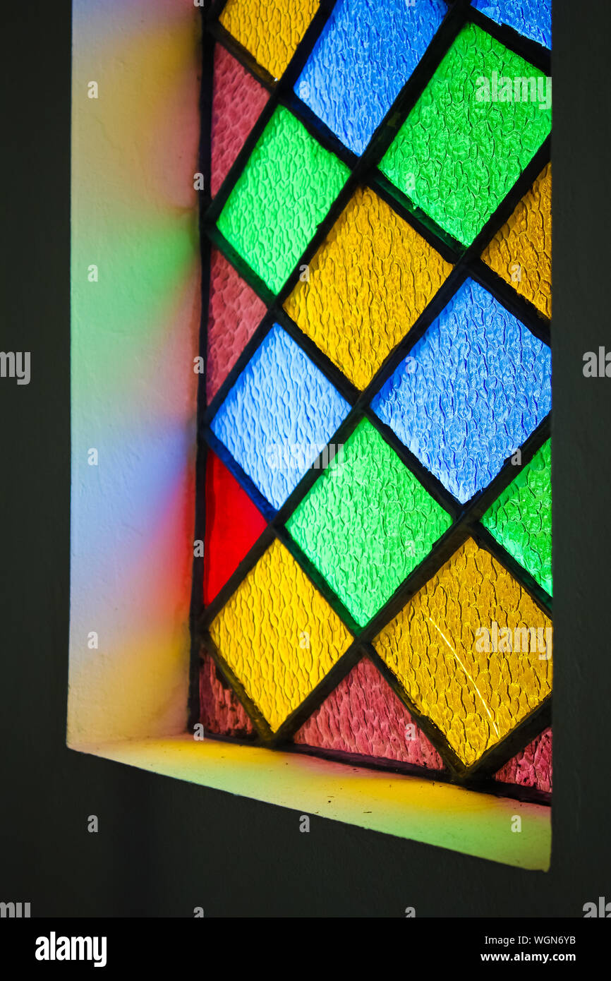 Stained glass window close up hi-res stock photography and images - Alamy