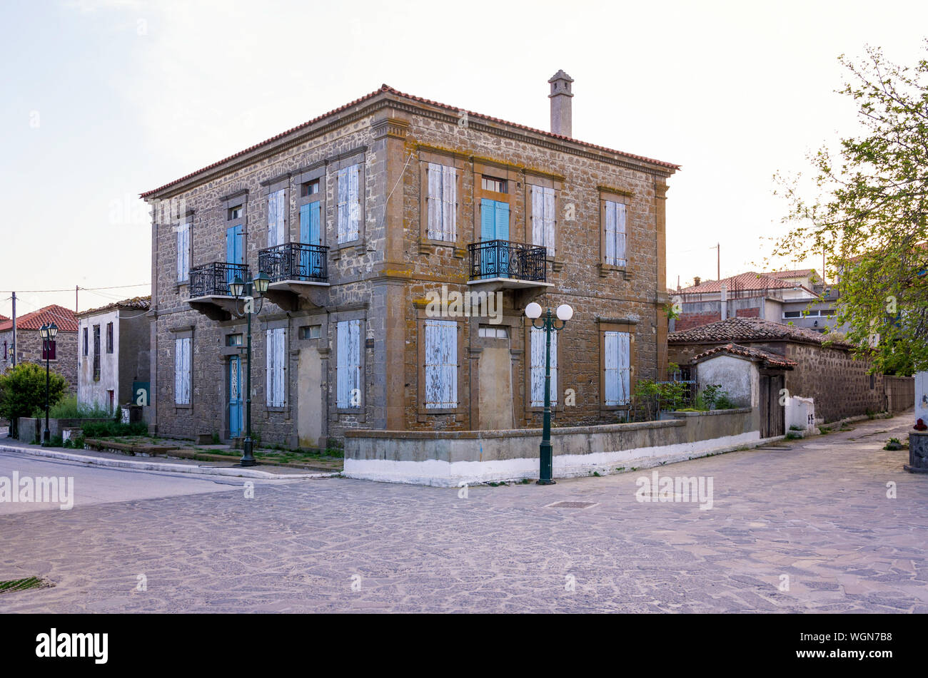 Interesting architecture in Romanou village, Lemnos island, Greece ...