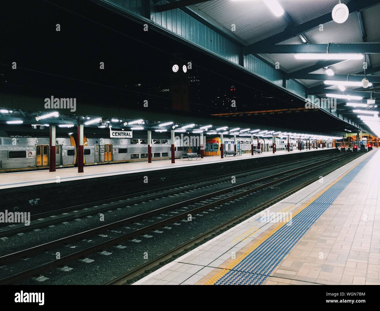 Empty railroad station night architecture hi-res stock photography and ...